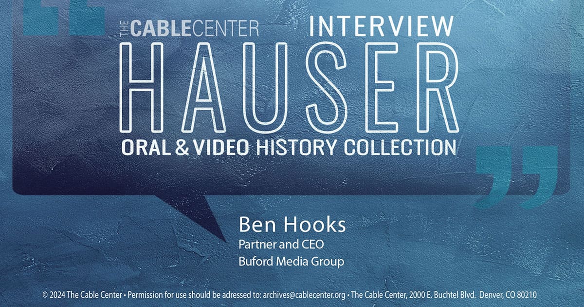 Ben Hooks Oral History | Syndeo Institute at The Cable Center