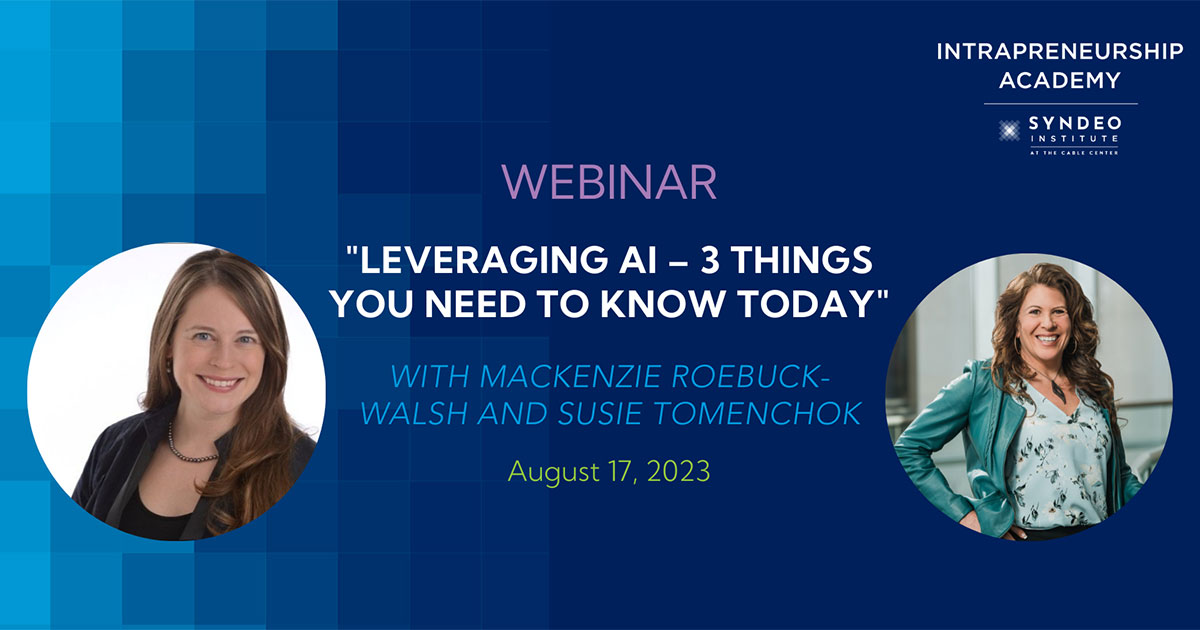 Leveraging AI – 3 Things You Need to Know Today Webinar | Syndeo ...